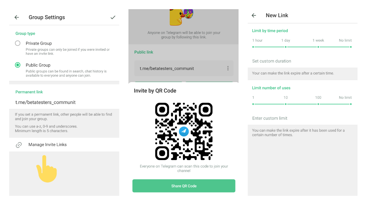 Telegram beta for Android 7.5.0 got group link QR codes, temporary ... Telegram beta for Android 7.5.0 got group link QR codes, temporary ...