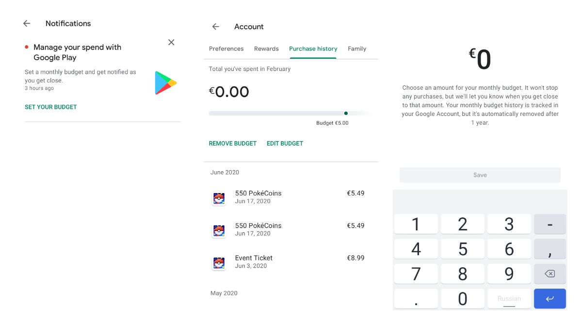 How to set a spending limit on Google Play