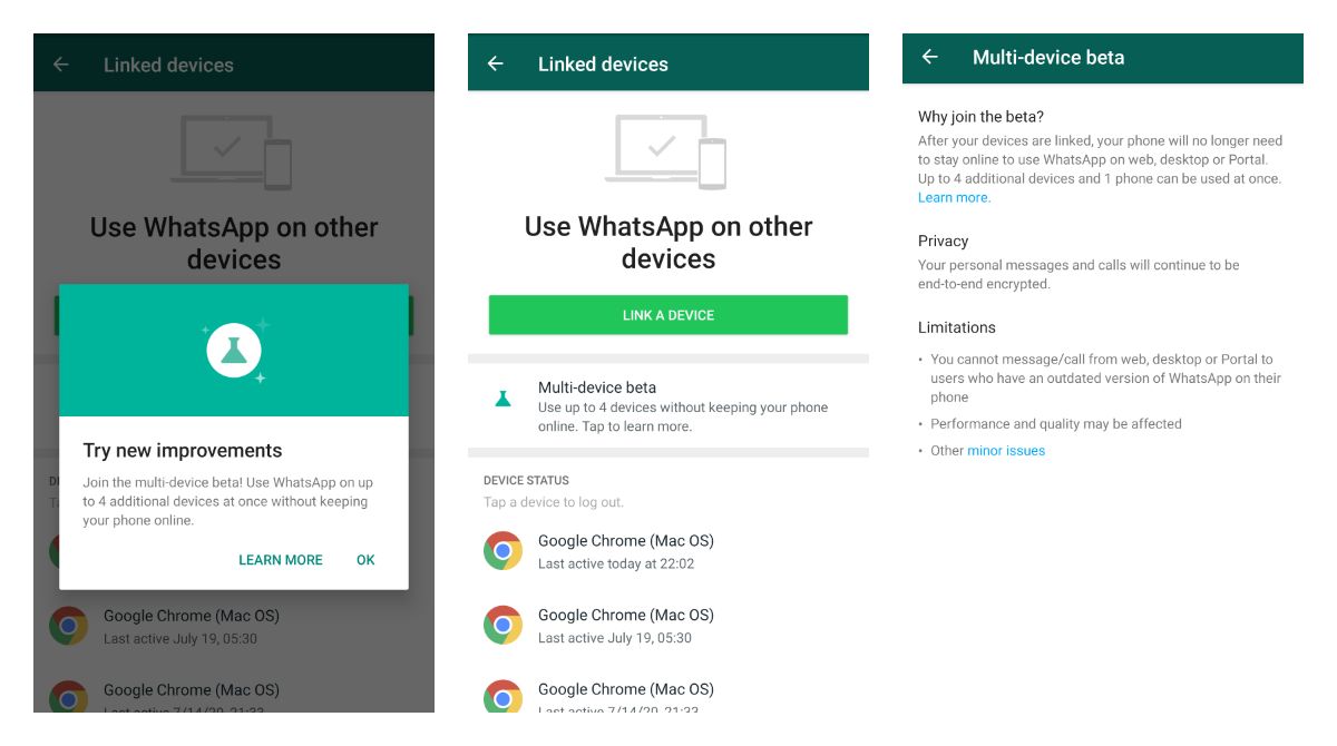 WhatsApp rolling out Linked Devices Beta program to more Android users WhatsApp rolling out Linked Devices Beta program to more Android users