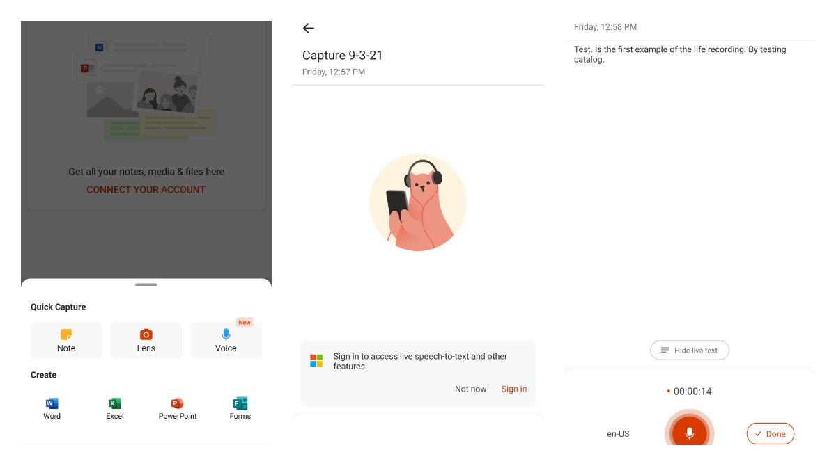 ICYMI: Microsoft Office allows capturing voice notes with live ...