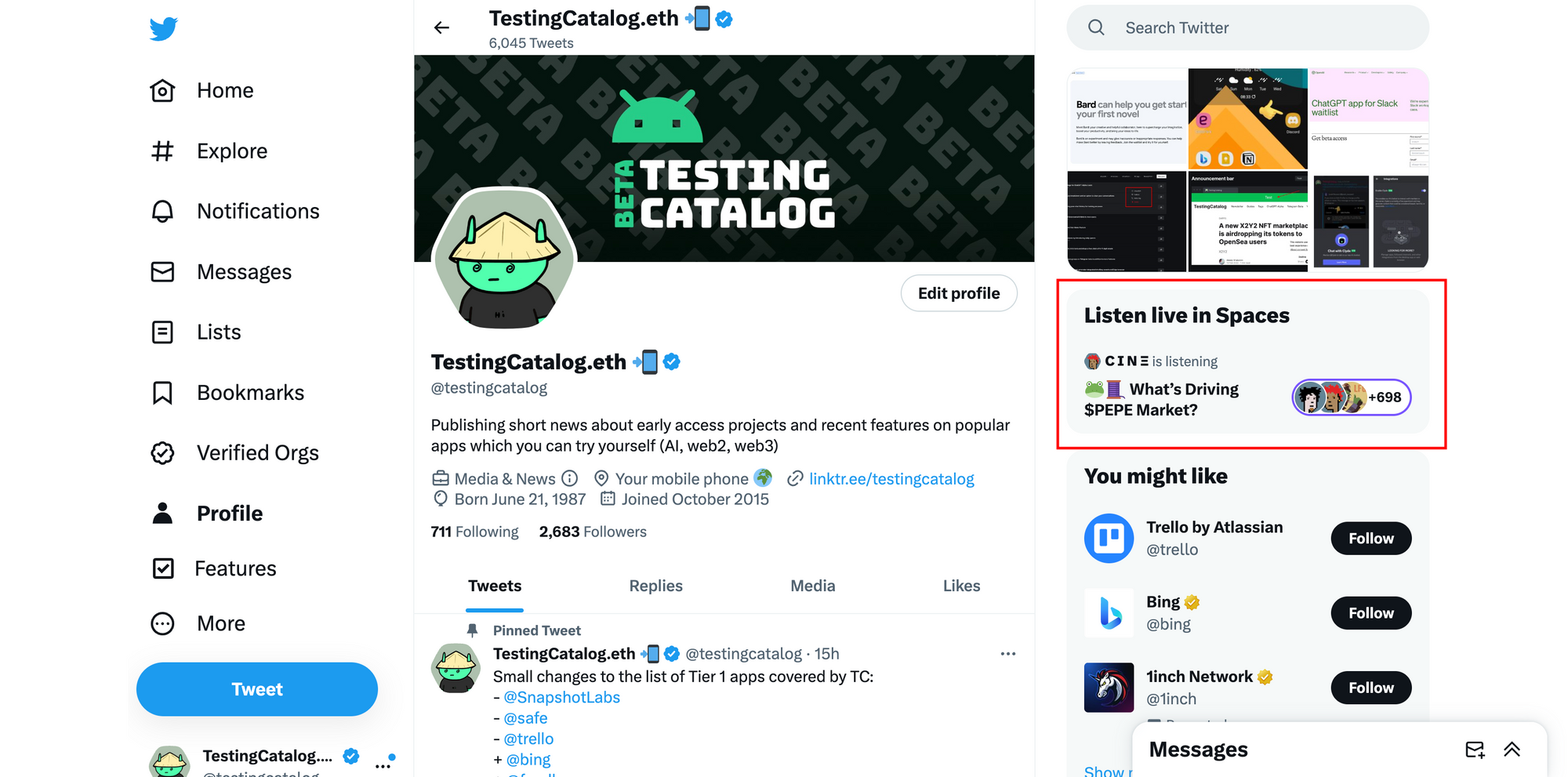 Twitter For Web Introduces Live Spaces Widget Drafts Link And Improved Lists Access