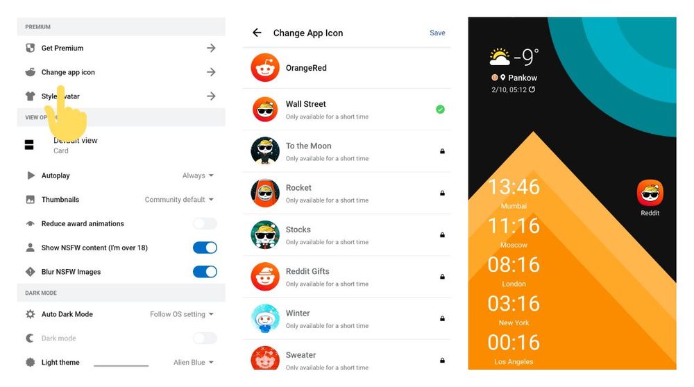 Reddit app for Android got r/wallstreetbets themed app icons available ...