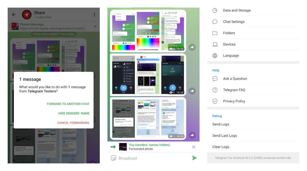 Telegram beta 8.0.0 got an "endless" channel feed and video live stream ...