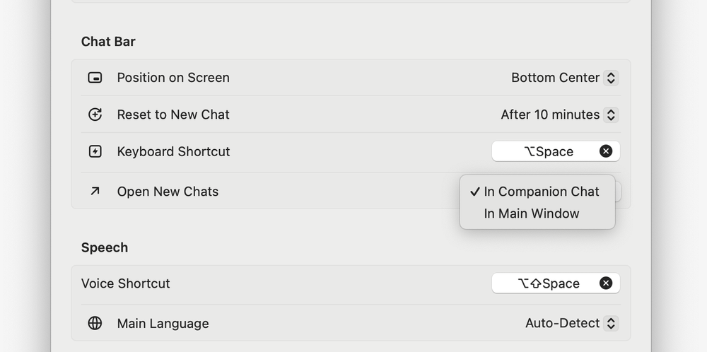 Companion Screen under development in new macOS ChatGPT update