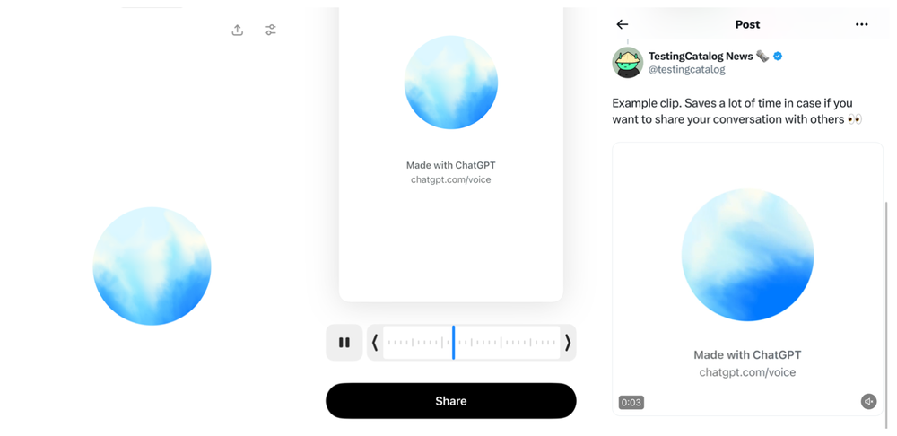 ChatGPT launches 20-second voice sharing on iOS app