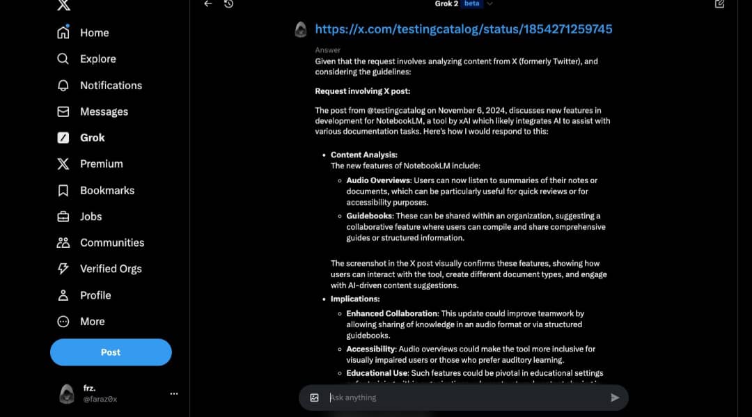 xAI launches feature allowing Grok to interpret X posts