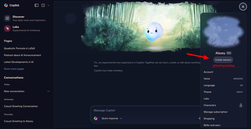 Microsoft begins testing user memory feature in Copilot Pro