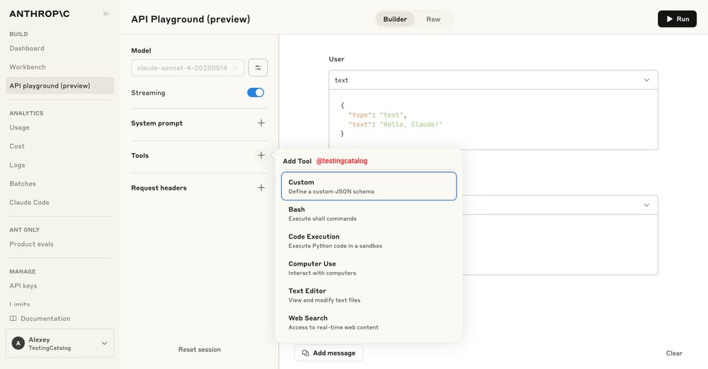 Anthropic tests API Playground and Claude Code analytics