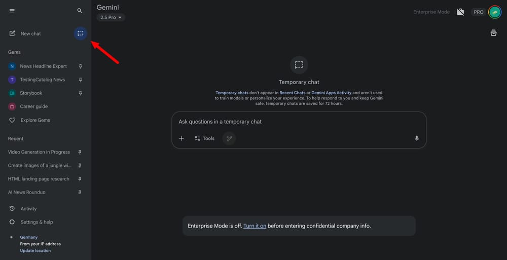 Google rolls out Temporary Chat feature in Gemini