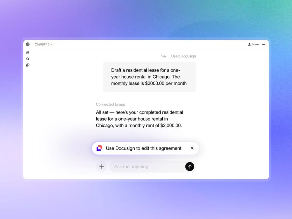 Docusign integrates IAM for agreement management in ChatGPT