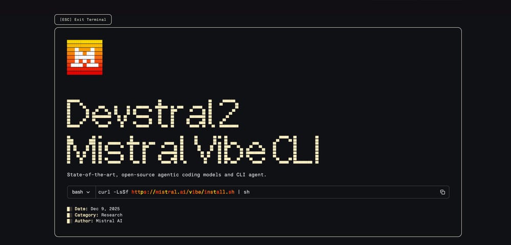 Mistral AI launches Devstral 2 open-source coding models