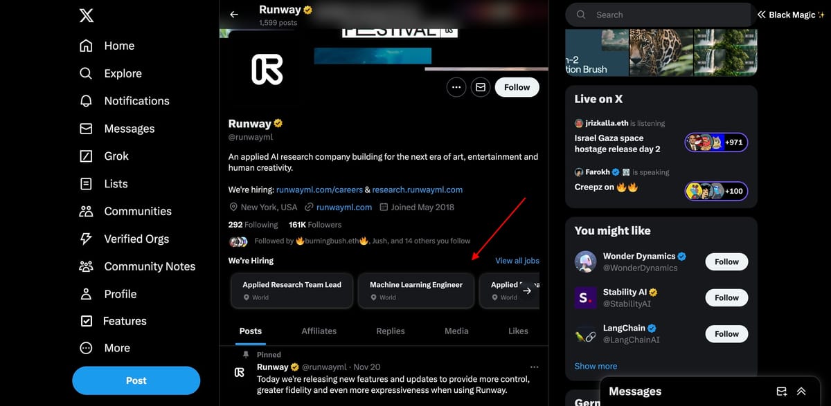 ICYMI: New "We're hiring" widget on verified X profiles taps into job market, rivals LinkedIn