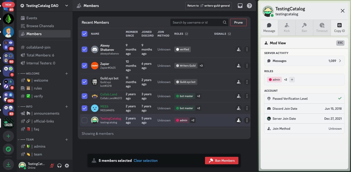 Discord releases its new Member tab to more channels