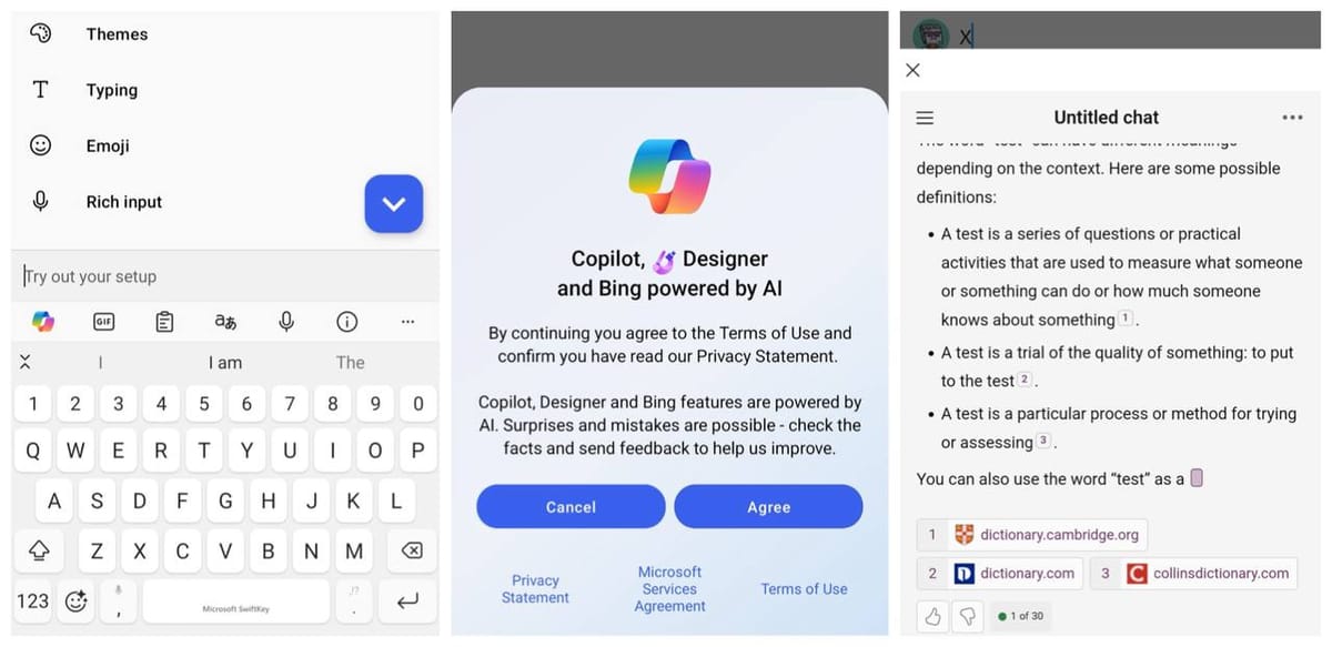 Microsoft SwiftKey introduced the Copilot shortcut