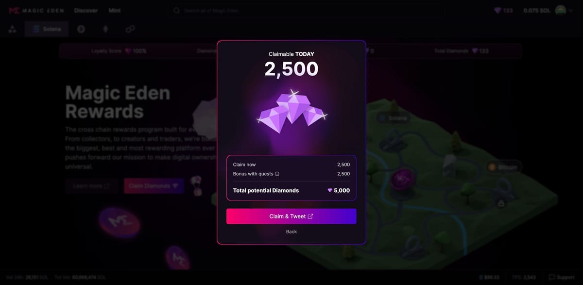 Magic Eden rolls out retroactive diamond drop for OG users