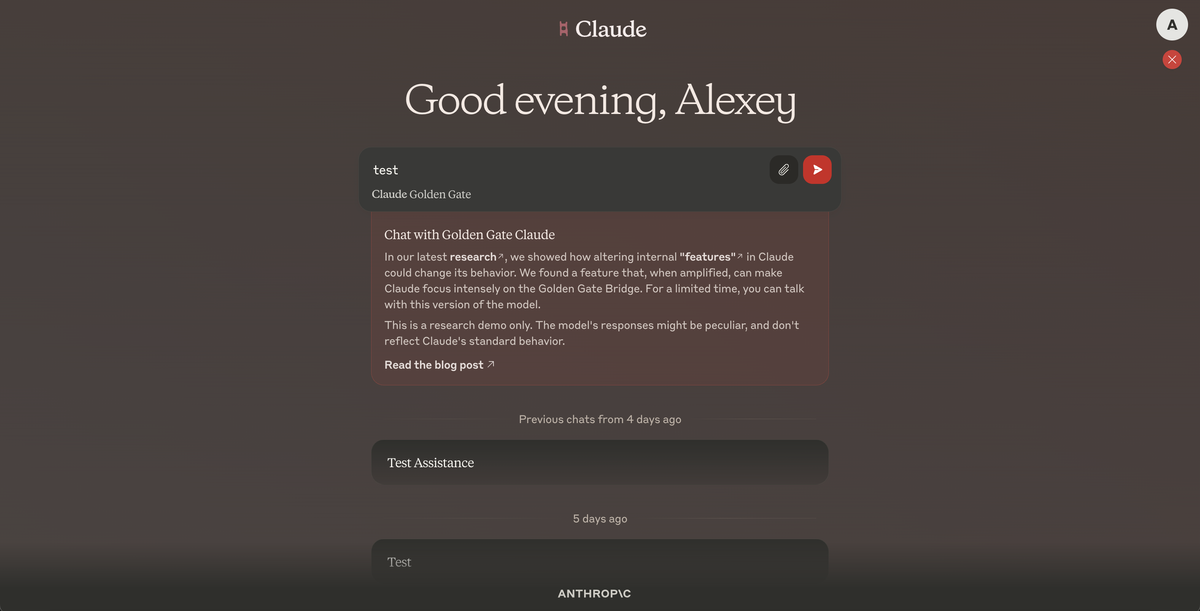 Golden Gate Claude: A Glimpse into AI Model Interpretability
