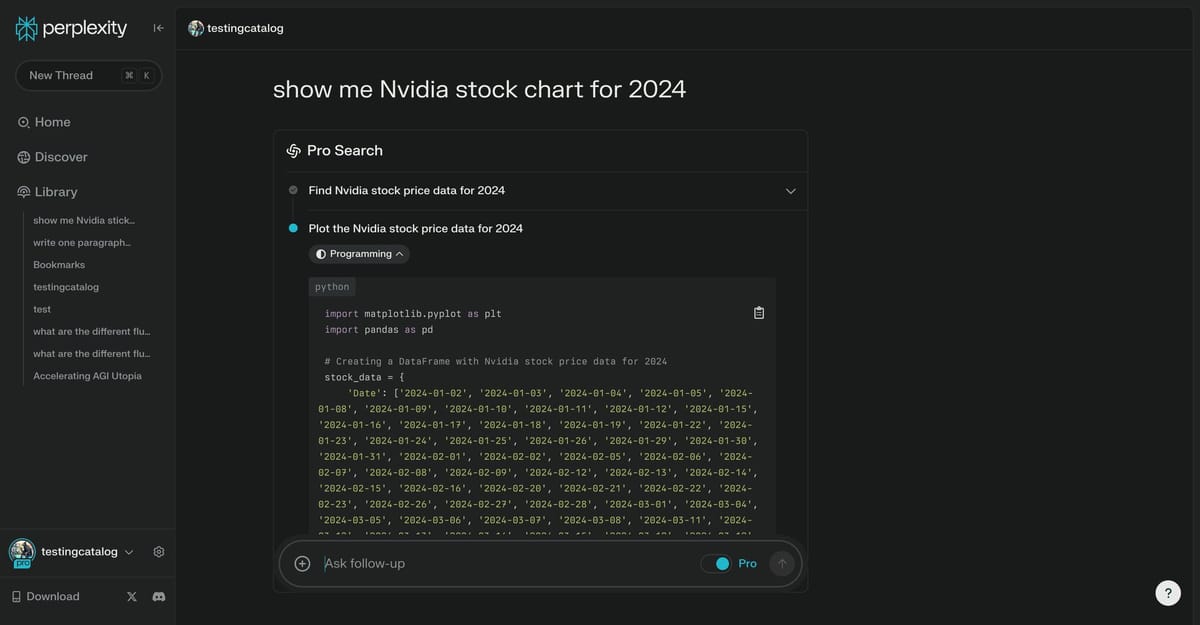Perplexity’s latest update improves code interpreter