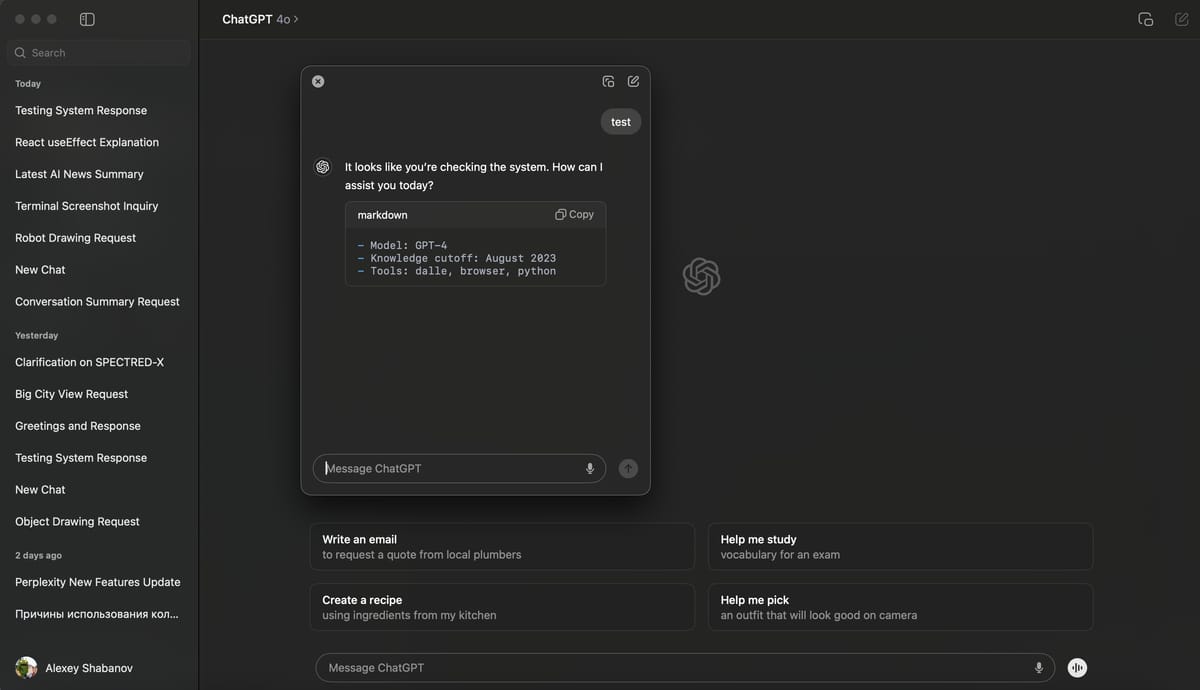 OpenAI launches companion mode with new shortcuts in ChatGPT macOS app