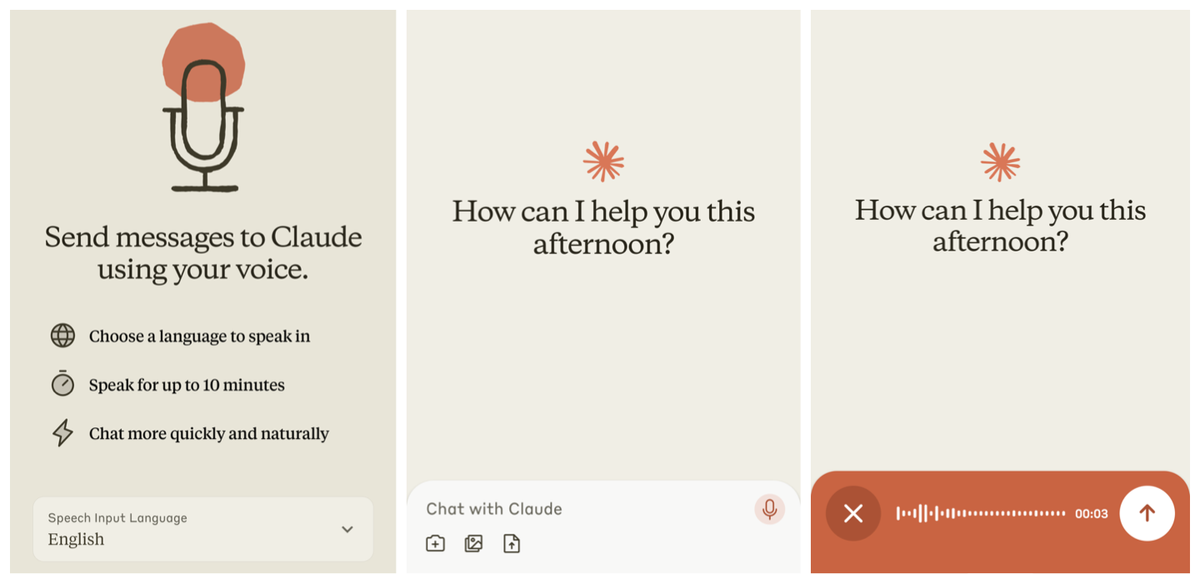 Claude’s AI-powered voice dictation debuts on iOS and Android