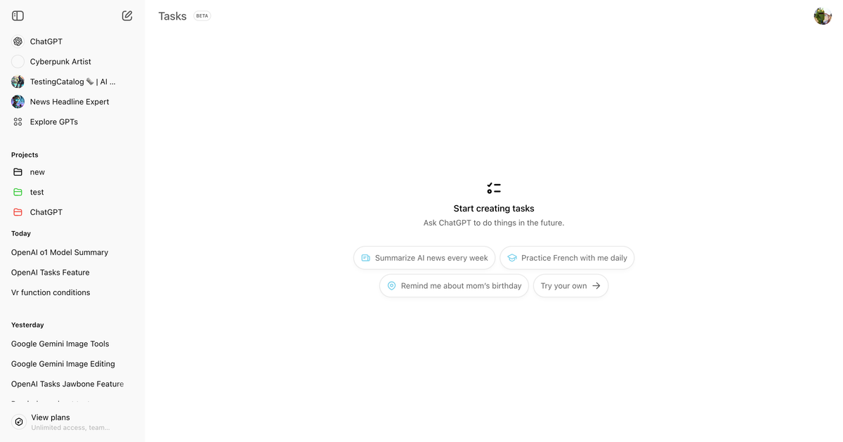 ChatGPT to soon support task scheduling with new beta feature