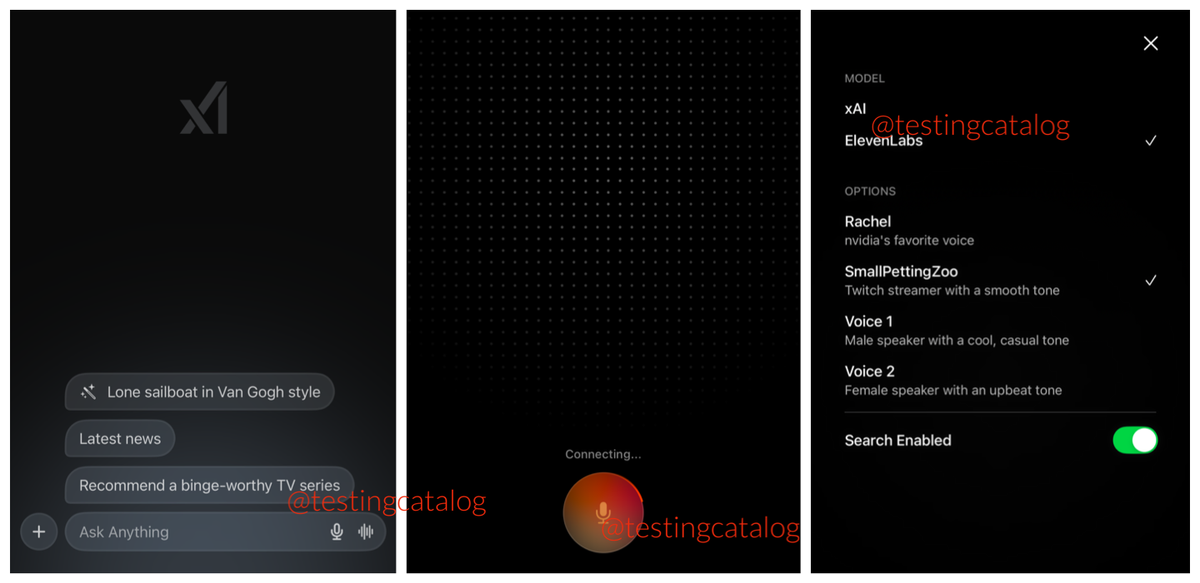 xAI develops voice mode for iOS with Grok and 11Labs models