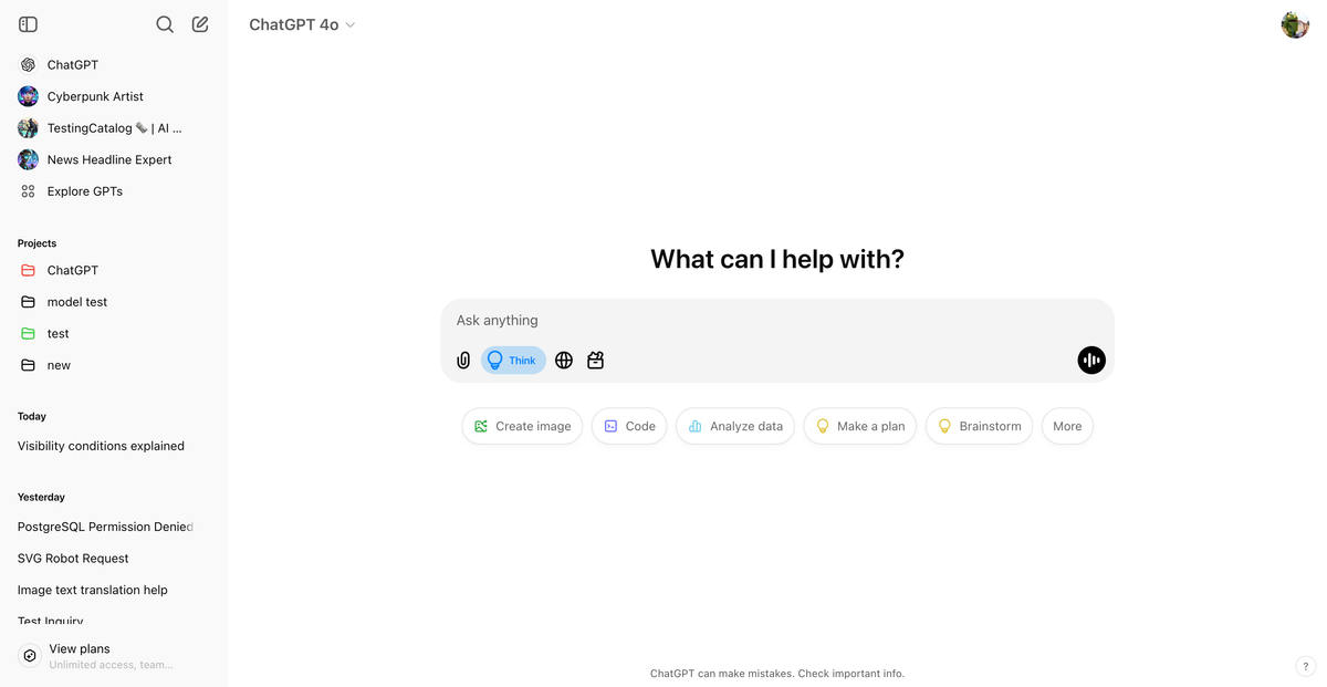 OpenAI updates GPT-4o and introduces Think button for reasoning