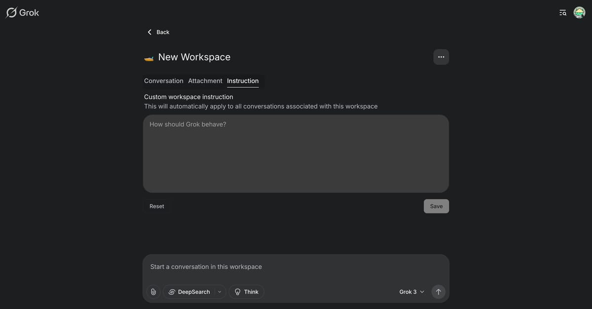 Workspace folders coming to Grok as xAI builds better tools
