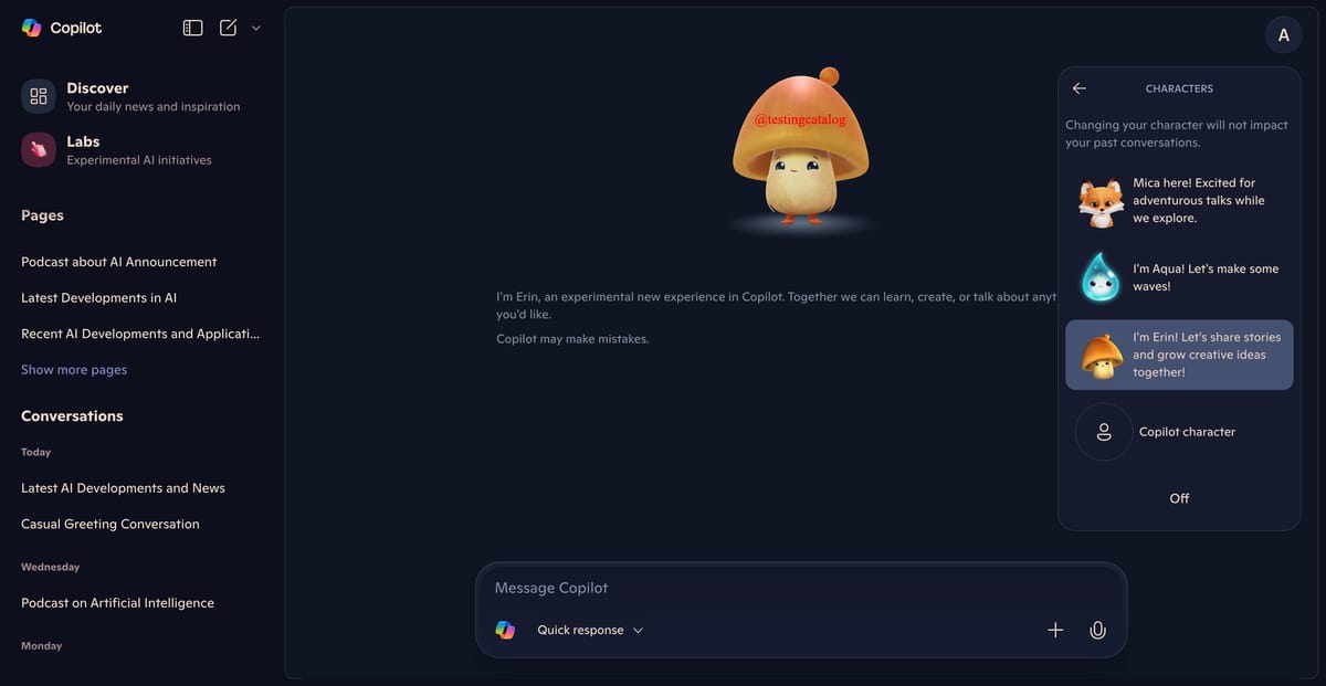 Microsoft tests new Copilot voices and teases fourth avatar