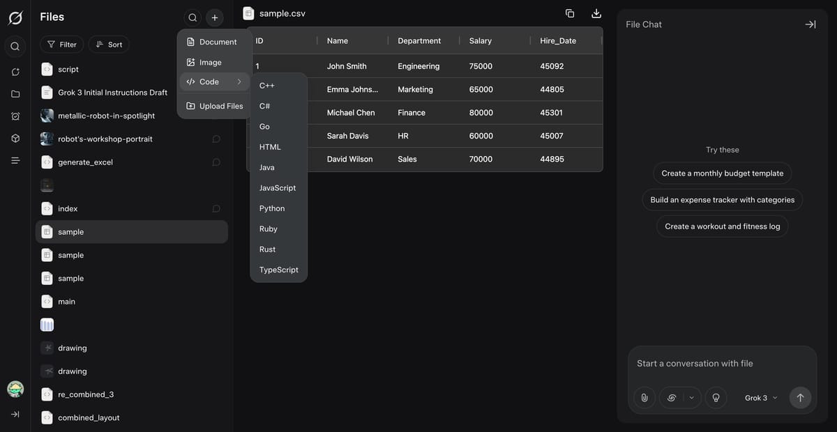 Upcoming Grok update will introduce centralized Files tab