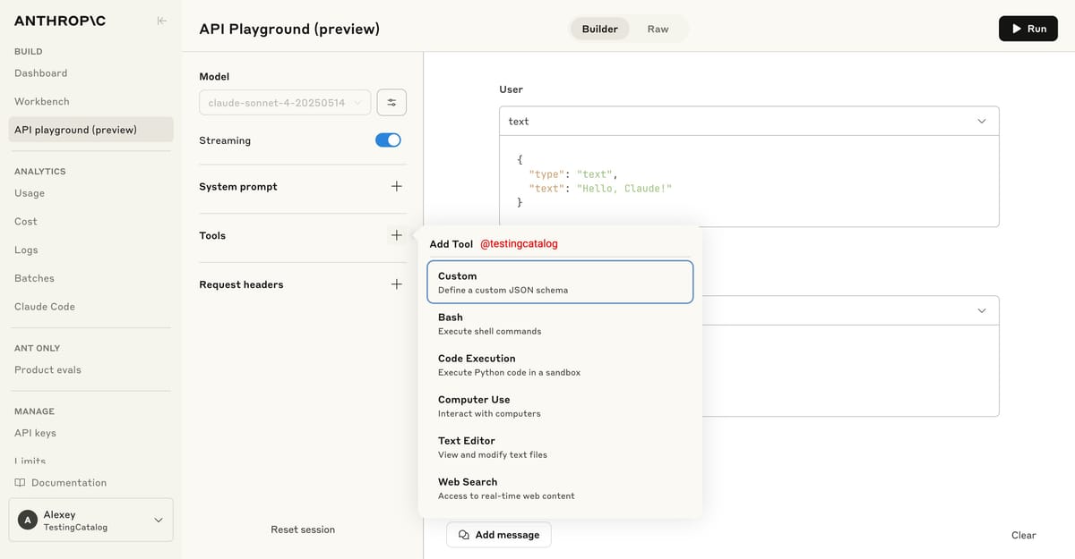 Anthropic tests API Playground and Claude Code analytics