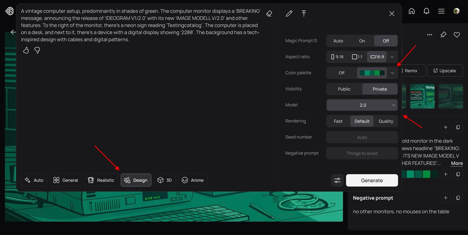 Ideogram expands features with v2.0 model and color palette