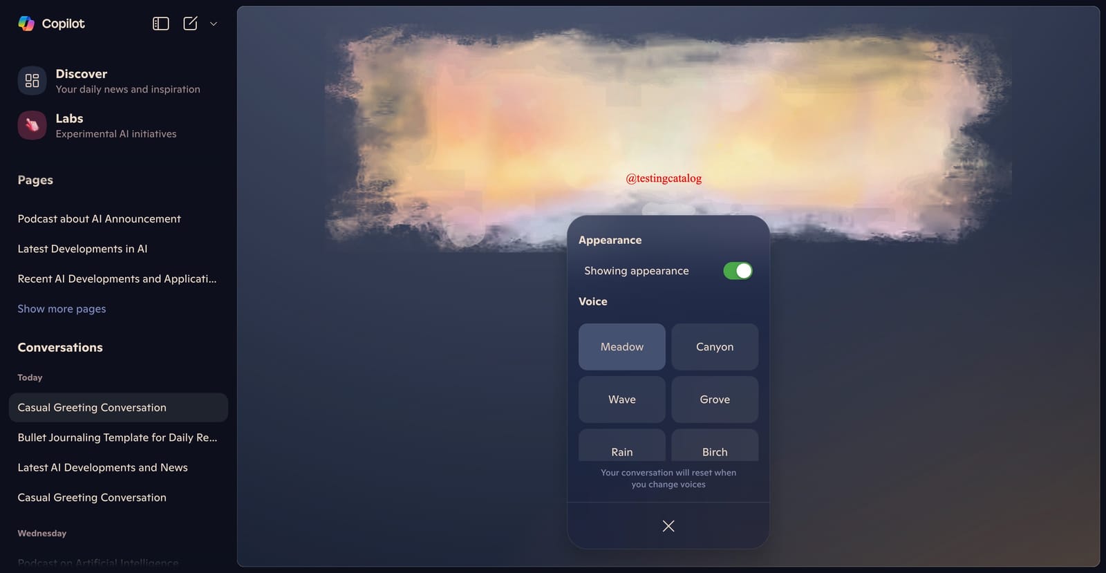 Microsoft tests new Copilot voices and teases fourth avatar