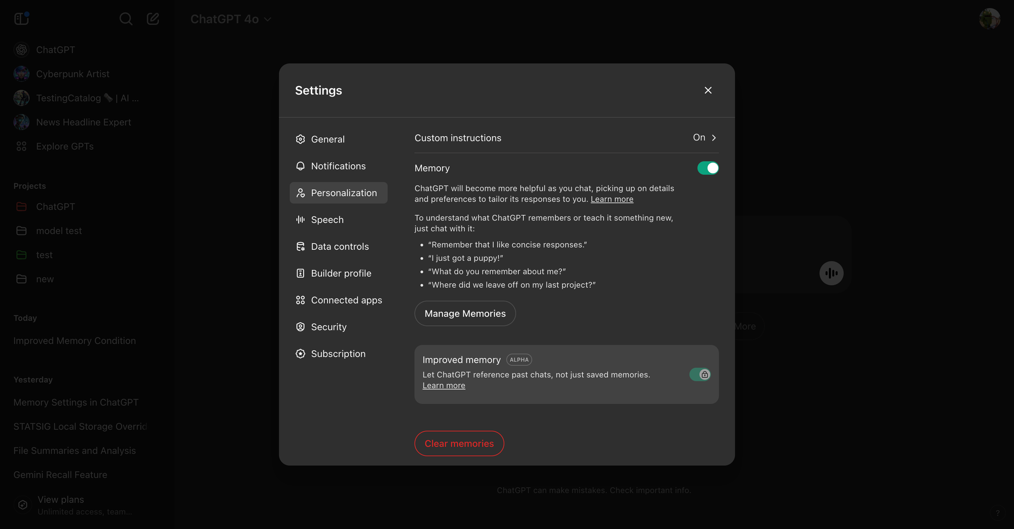 OpenAI tests improved memory for ChatGPT following Gemini OpenAI tests improved memory for ChatGPT following Gemini