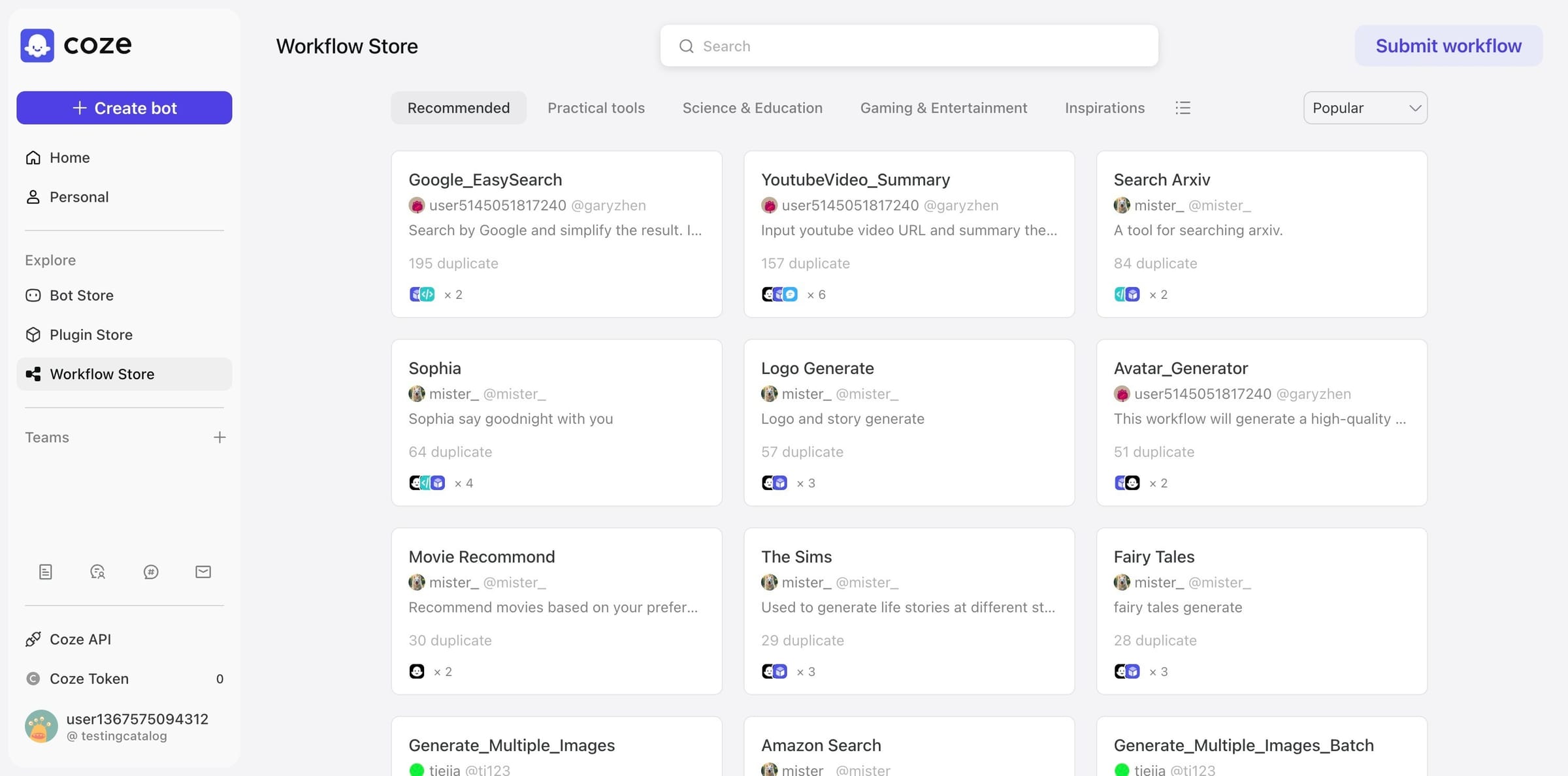 ByteDance's Coze platform launched its Workflow Store