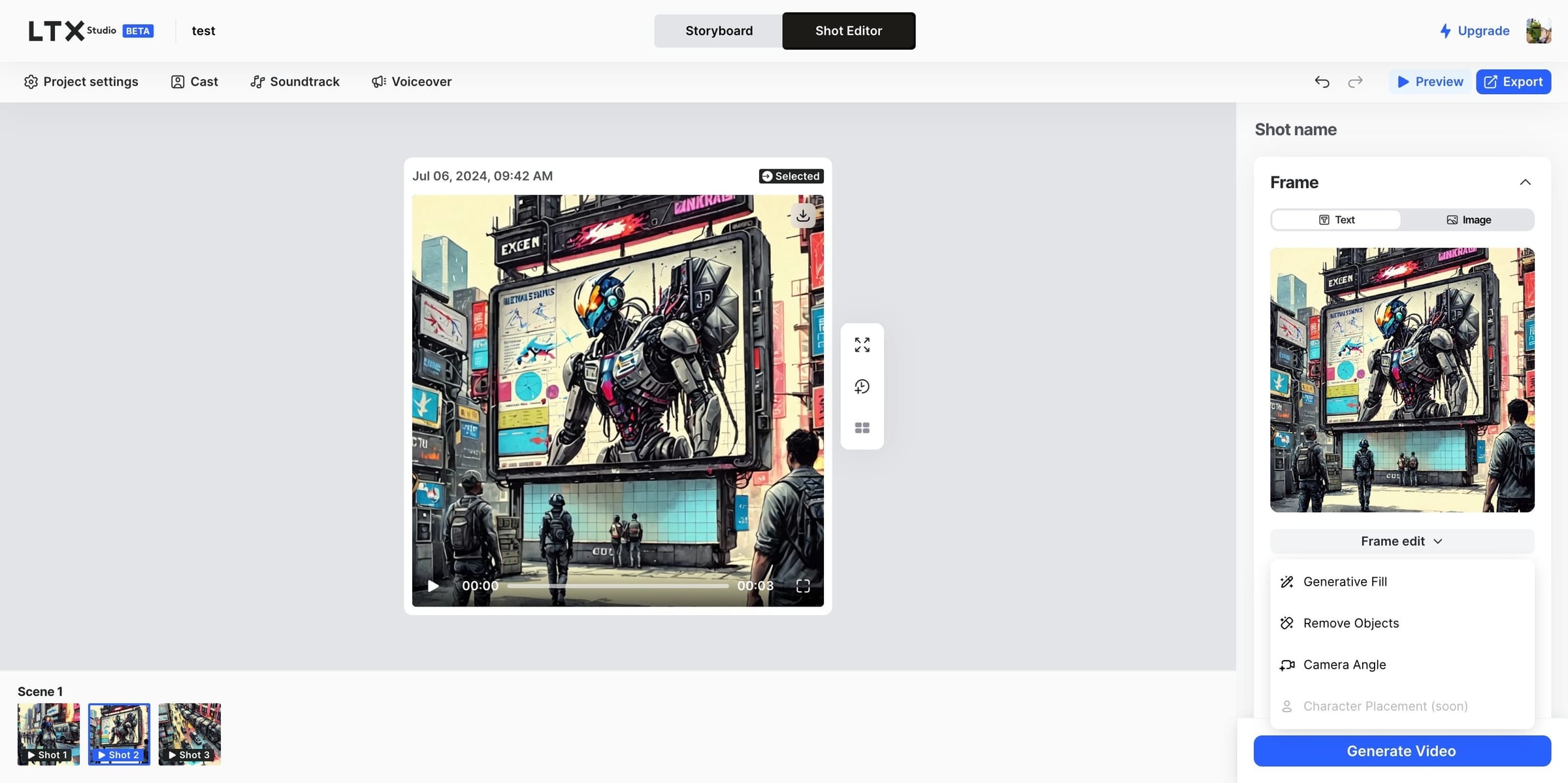 AI-powered LTX Studio Beta now available for video creators