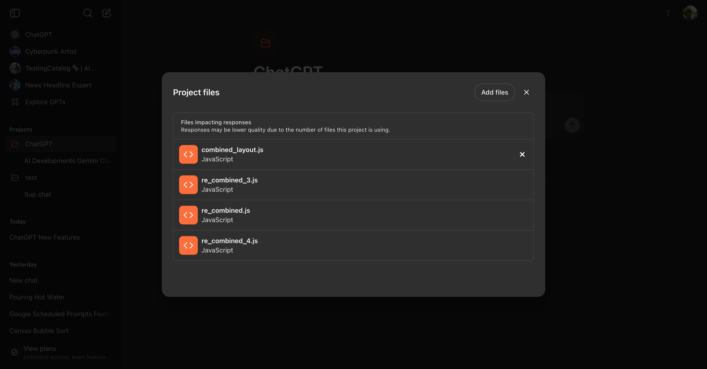 OpenAI rolled out Projects feature for better chat management