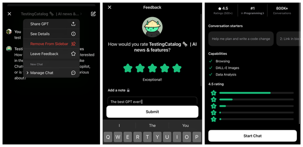 GPT Store now has new About pages, and 5-star ratings