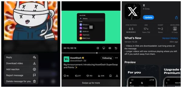 X introduces video download from DMs and resume playback