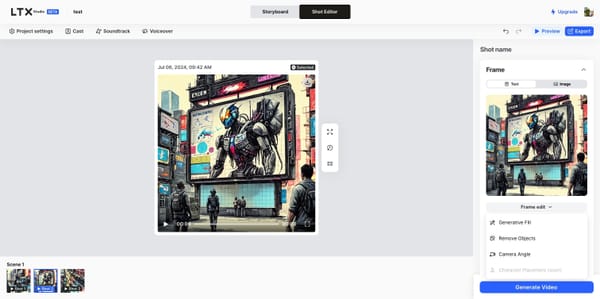 AI-powered LTX Studio Beta now available for video creators