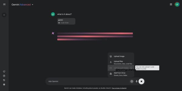 Google Gemini introduces codebase analysis with folder uploads