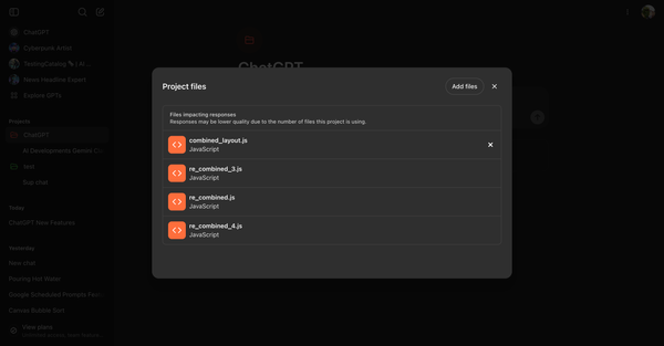 OpenAI rolled out Projects feature for better chat management