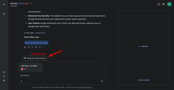 Google experiments with bringing NotebookLM tools to Gemini
